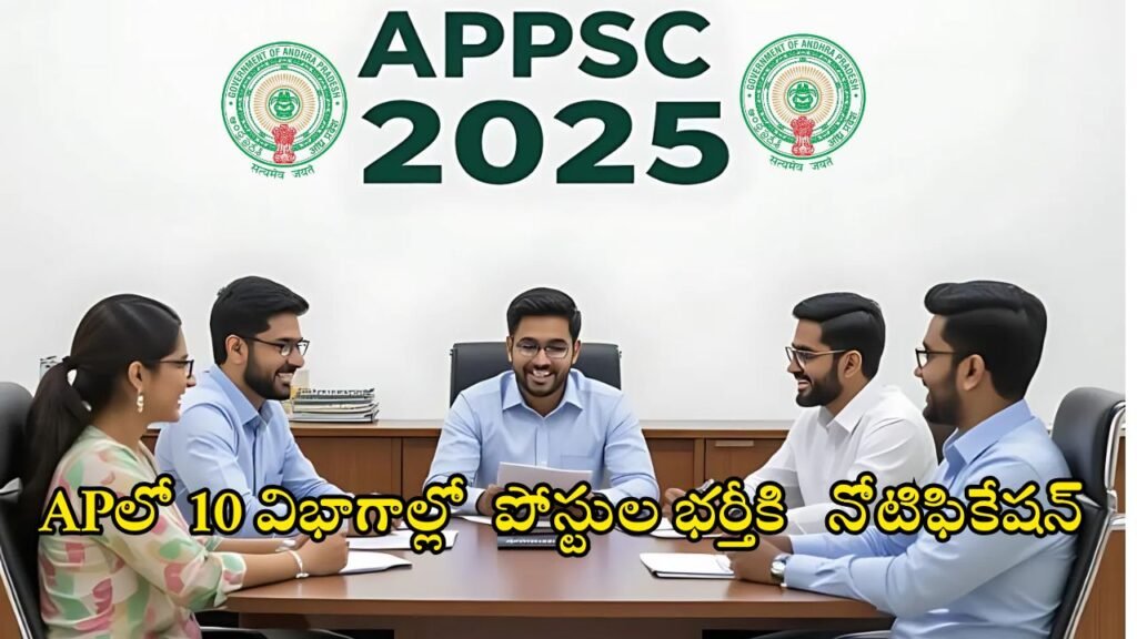 APPSC Jobs 2025: ఆంధ్రప్రదేశ్ పబ్లిక్ సర్వీస్ కమిషన్ 10 విభాగాలలో ...